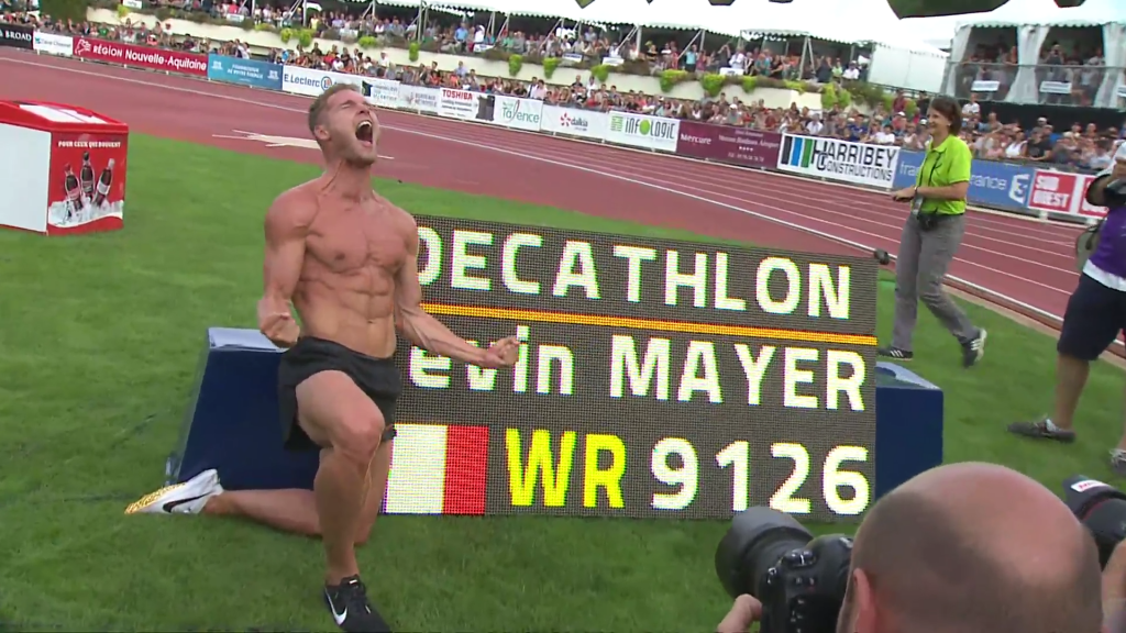 Kevin Mayer (9126 Points) Breaks Ashton Eaton's World Record in the ...